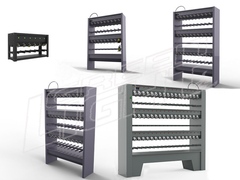 Charger rack for corded cap lamp multi-functional short-circuit ...